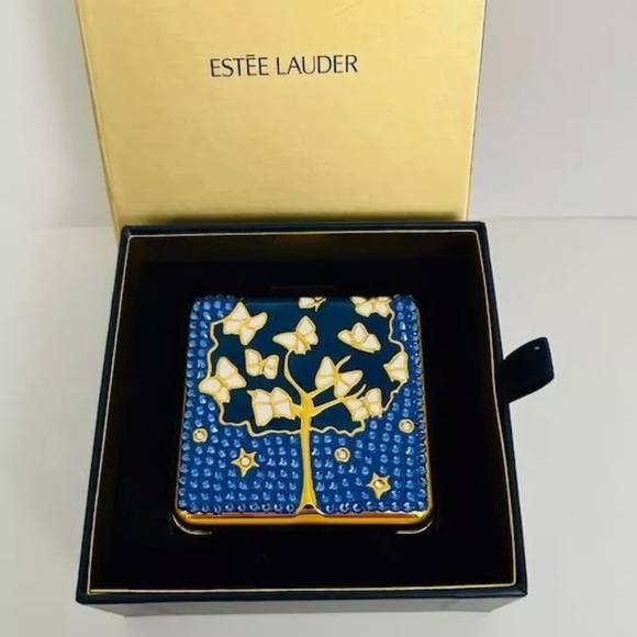 Estee Lauder | Accessories | 222 Estee Lauder Blue And Gold Crystal ...